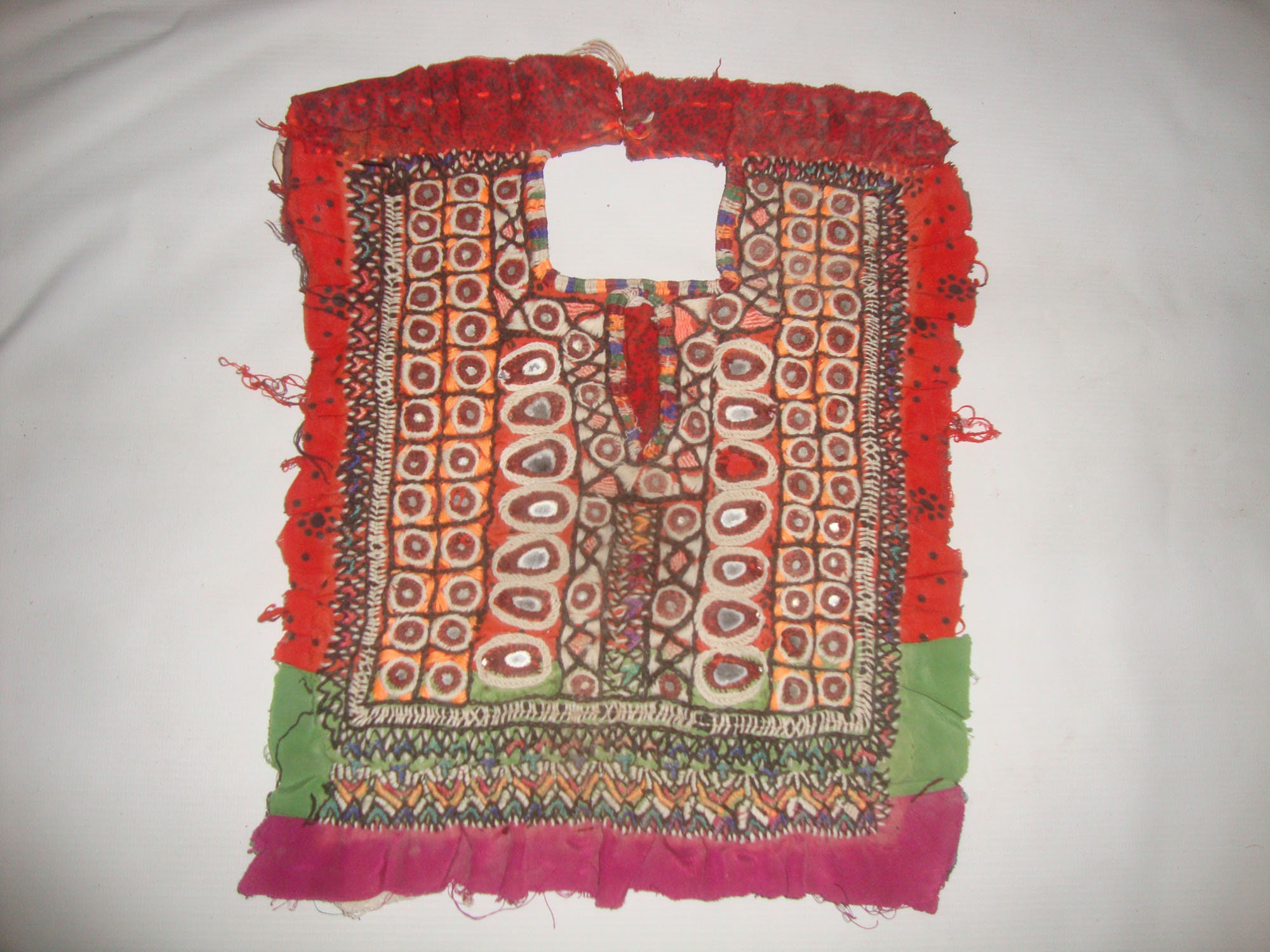 Vintage Boho Banjara Embroidered Neck Yoke, Banjara Embroidery, Banjara ...