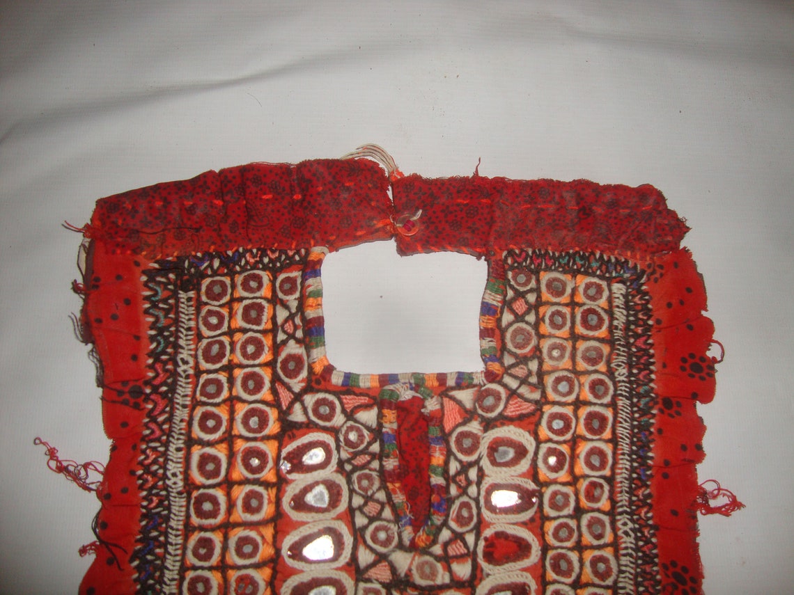 Vintage Boho Banjara Embroidered Neck Yoke, Banjara Embroidery, Banjara ...