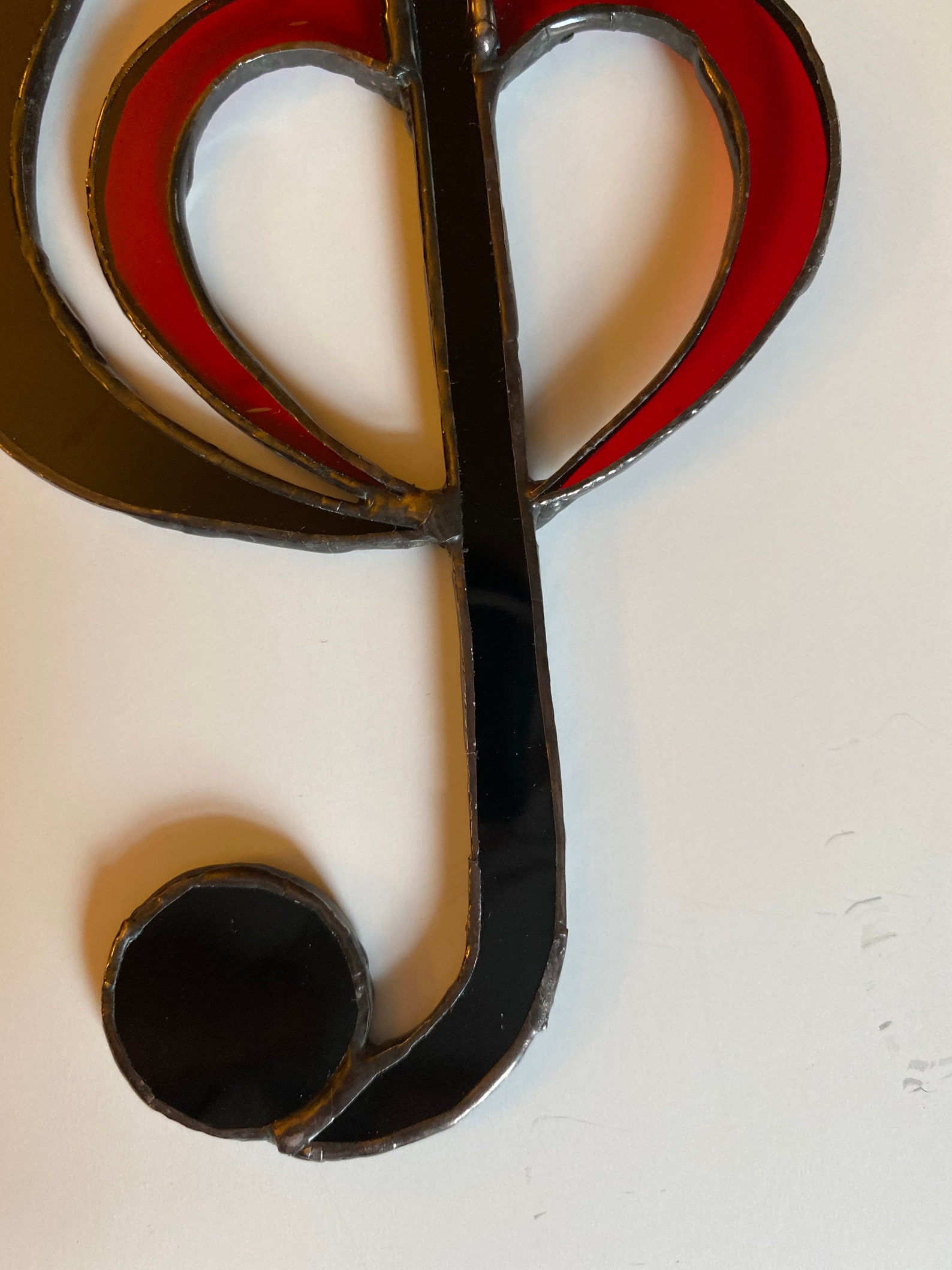 Music Note Heart Stained Glass - Etsy UK