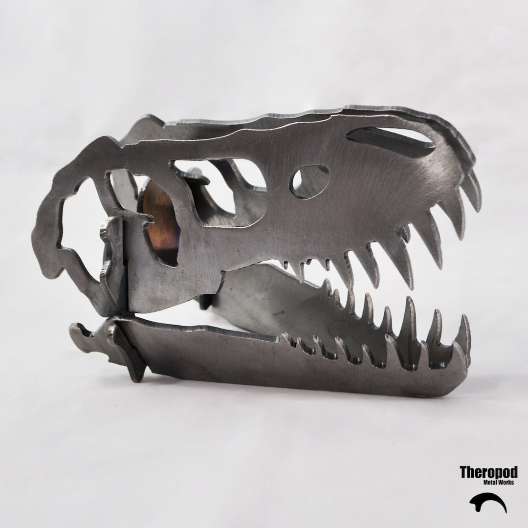 Metal T-rex Dinosaur Fossil 7" - Etsy