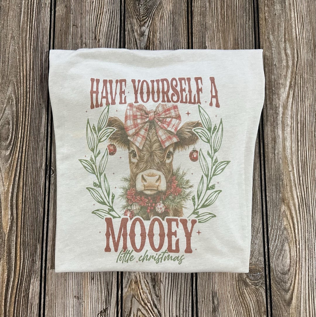 Have Yourself a Mooey Little Christmas Womens Short Sleeve - Etsy