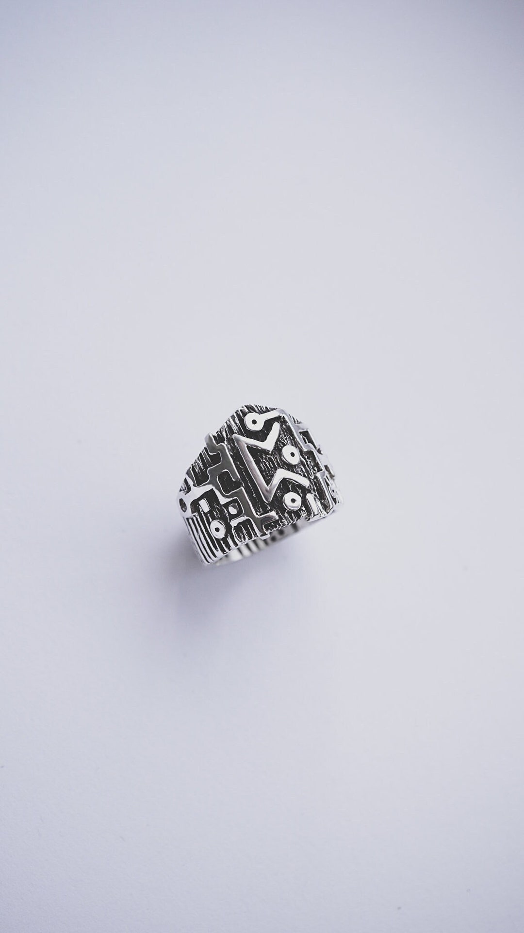 PERTHRO Silver Rune Ring Viking Rune Sterling Silver Ring, Mens North ...