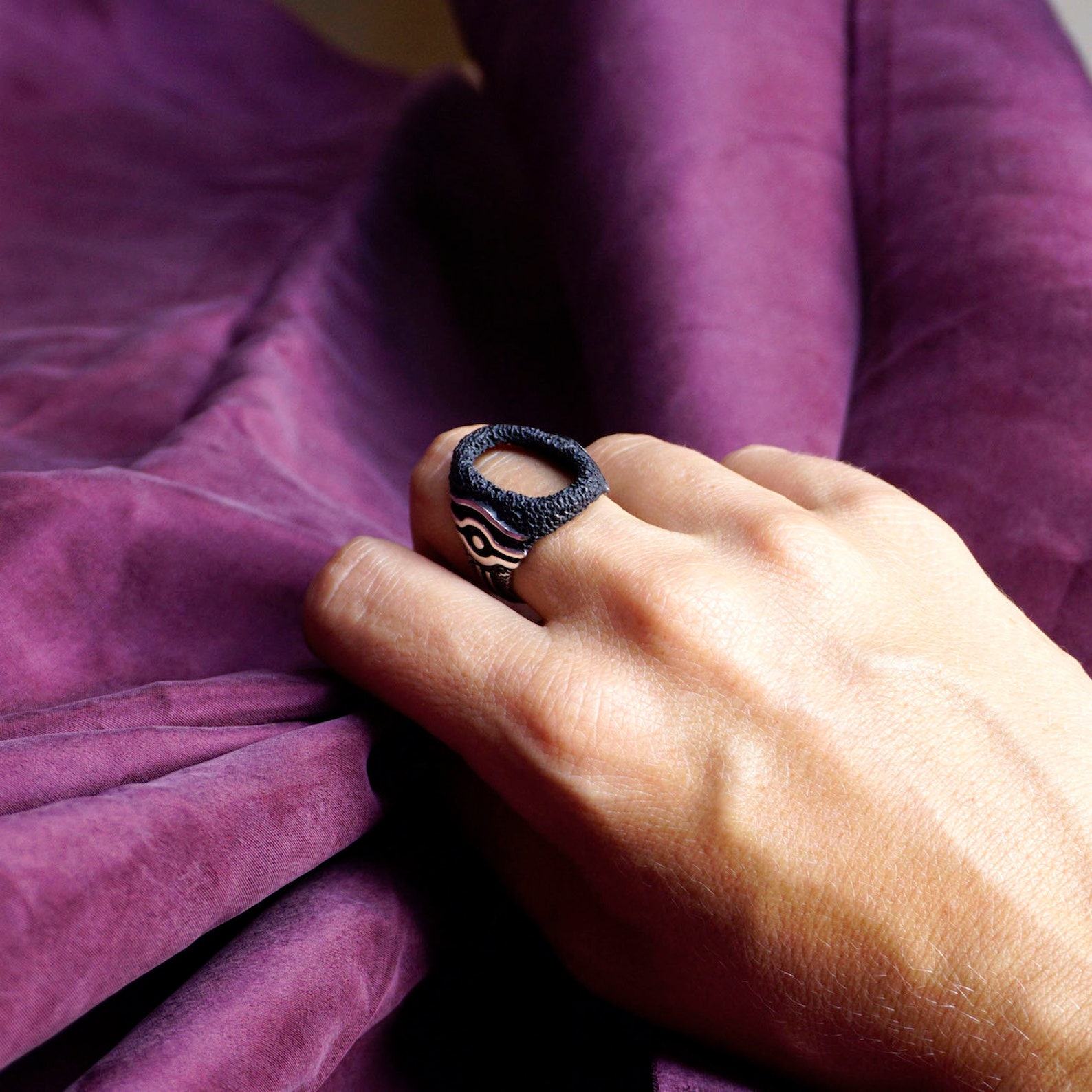 Eye of Horus Ring Egyptian Eye Ring Sterling Silver Ring Black - Etsy