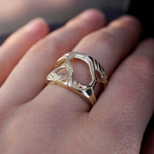 14k Mens Gold Ring Cyberpunk Ring Dune Ring “METEOR” - Etsy
