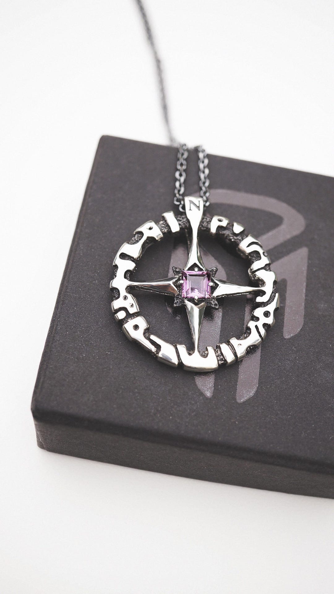 Rose Compass Necklace, Wind Rose Pendant, Compass Pendant From the ...