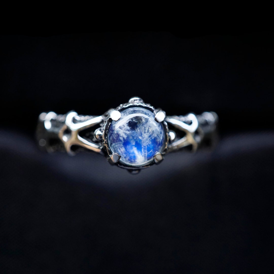 Gothic Moonstone Engagement Ring Gothic Ring Alternative Engagement ...