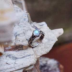 Gothic Moonstone Engagement Ring Gothic Ring Alternative Engagement ...