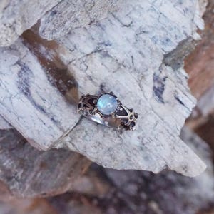 Gothic Moonstone Engagement Ring Gothic Ring Alternative Engagement ...