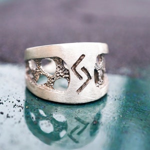 Mens Silver Ring Rune Ring From the Sterling Silver 925 "jera" Unique Mens Ring - Etsy