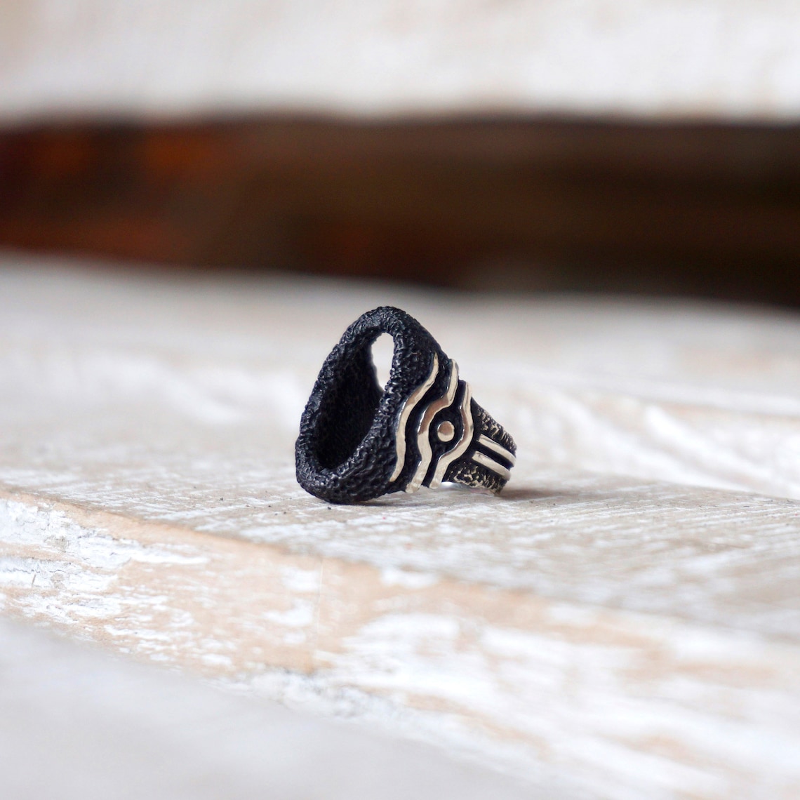 Eye of Horus Ring Egyptian Eye Ring Sterling Silver Ring Black - Etsy