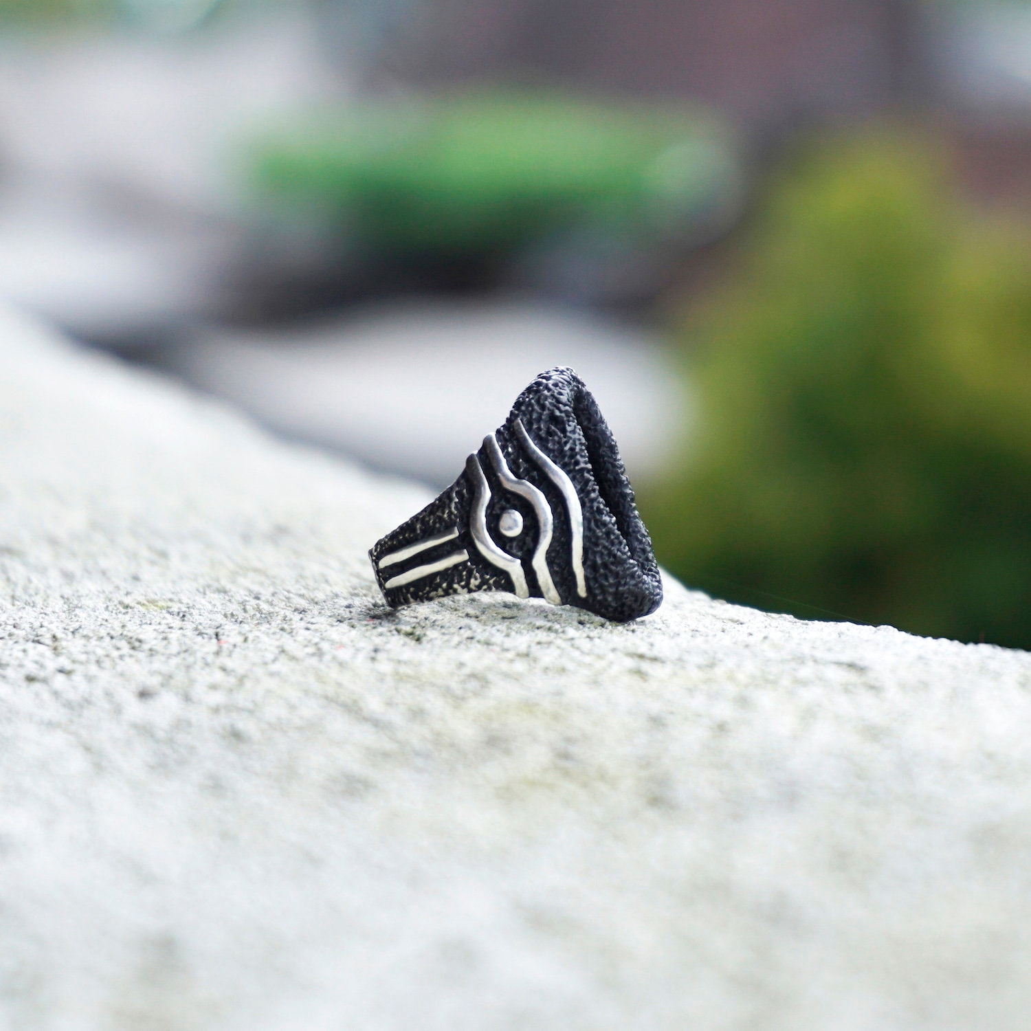 Eye of Horus Ring Egyptian Eye Ring Sterling Silver Ring Black - Etsy