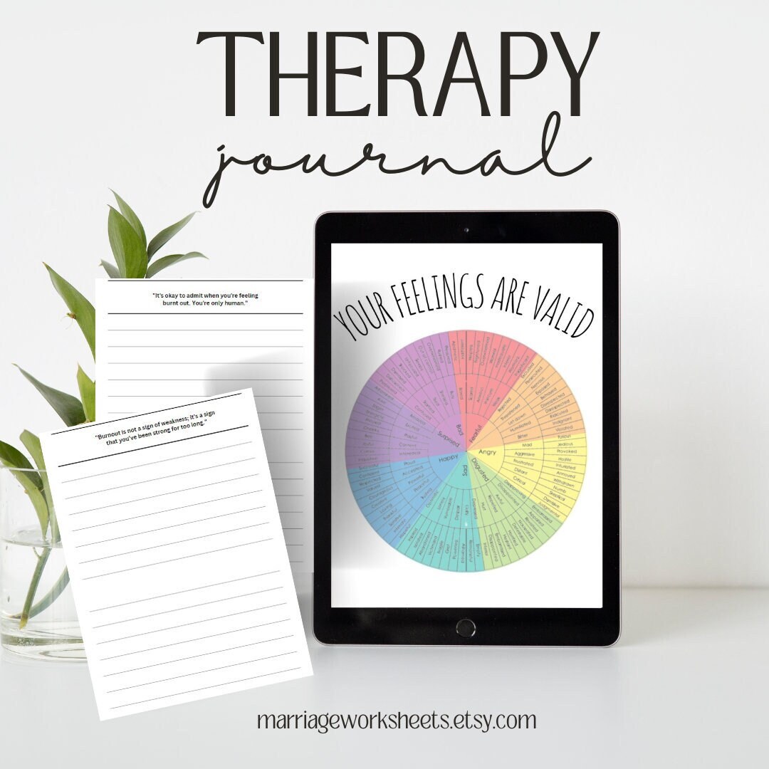 Feelings Wheel Therapy Journal: Daily Reflection, Self-care Prompts - Etsy