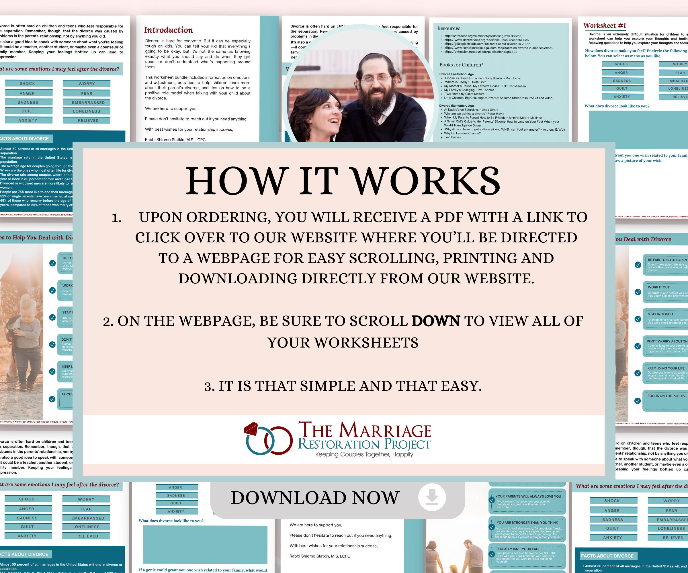 Kids Divorce Resources Coping Skills Worksheets Mental Health ...