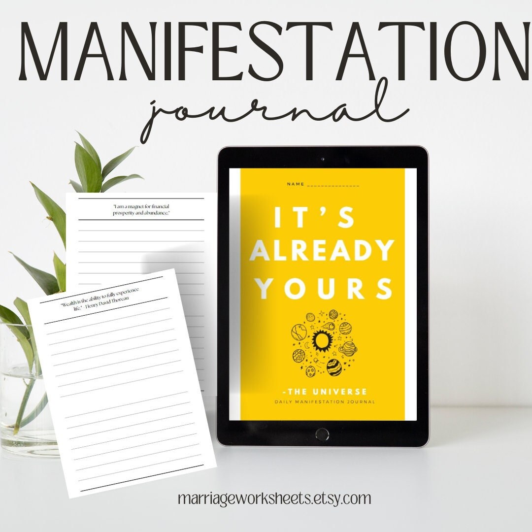 Law of Attraction Manifestation Journal: Goal Setting (digital Download ...