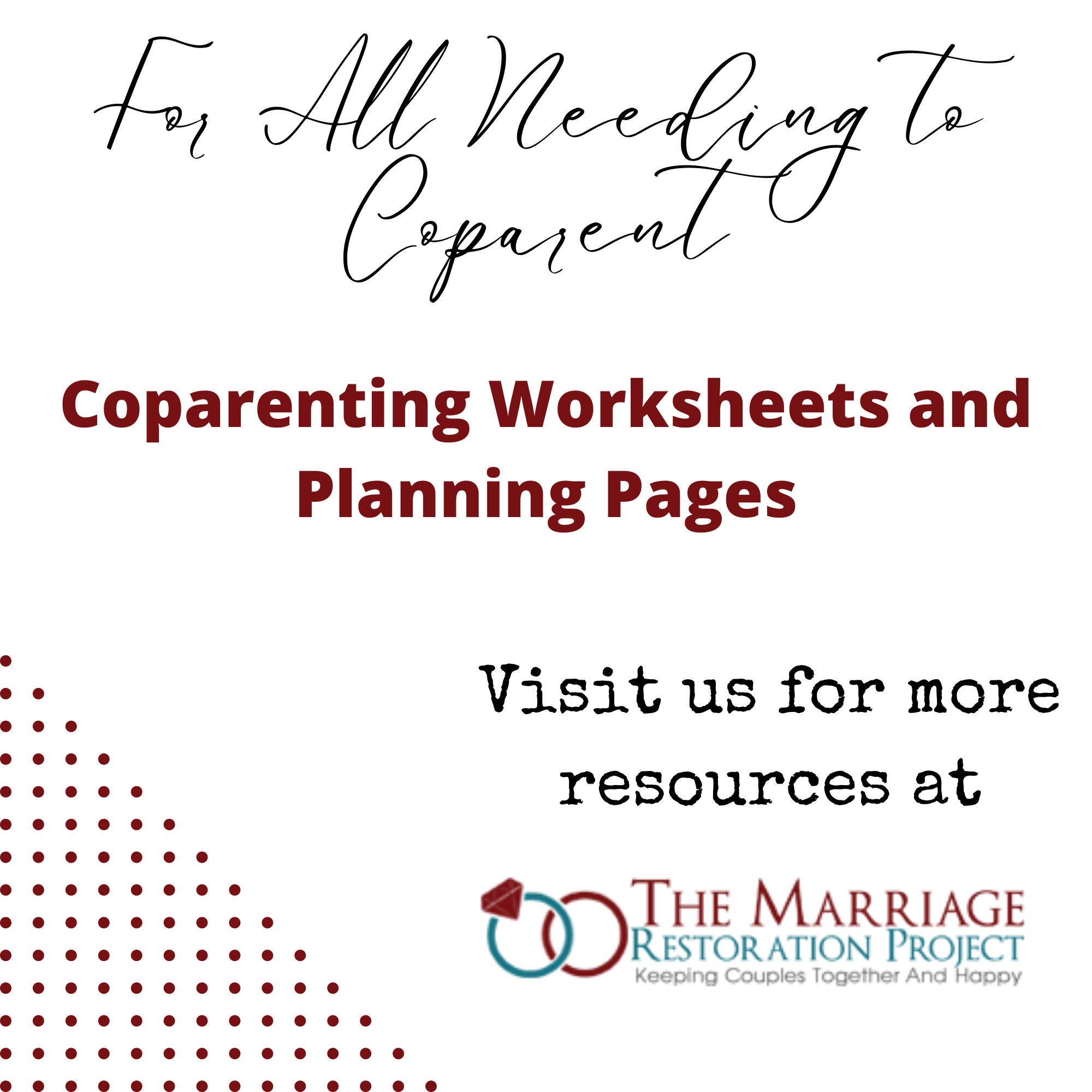 Custody Binder Printable Co-parenting Planning Worksheets Co-parenting ...