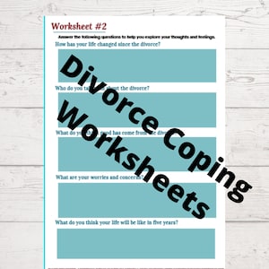 Kids Divorce Resources Coping Skills Worksheets Mental Health - Etsy