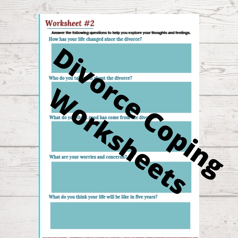 Kids Divorce Resources Coping Skills Worksheets Mental Health - Etsy