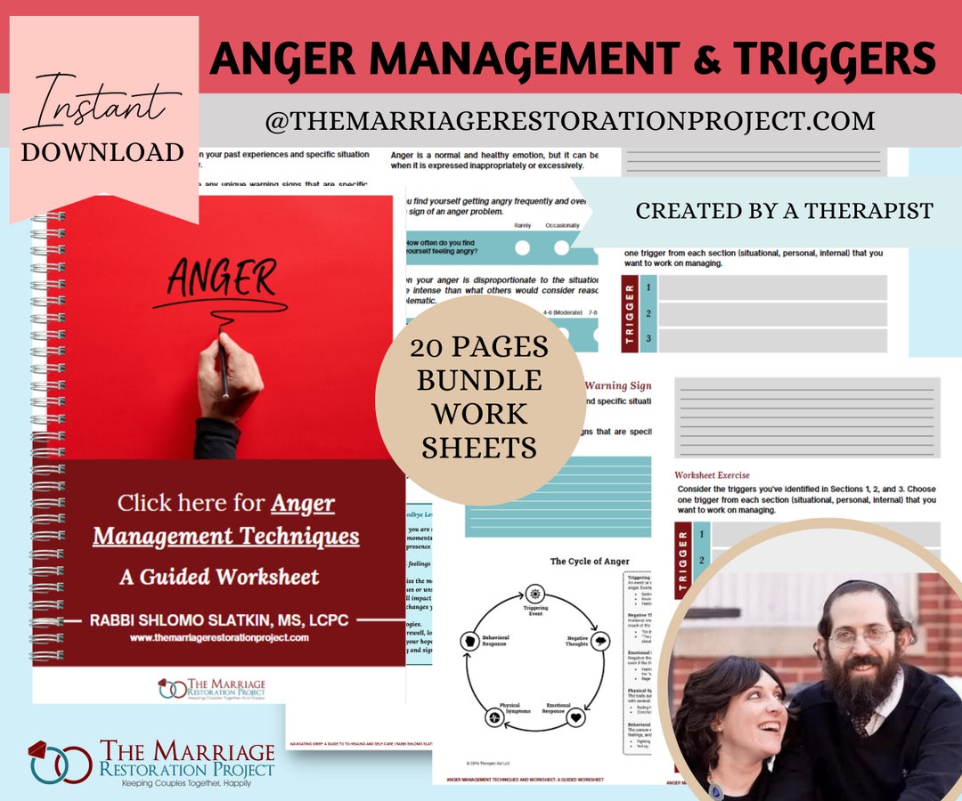 Anger Management Worksheets for Adults, Communication Skills Workbook ...