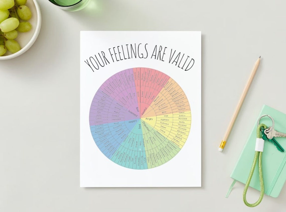 Feelings Wheel Therapy Journal: Daily Reflection, Self-care Prompts - Etsy