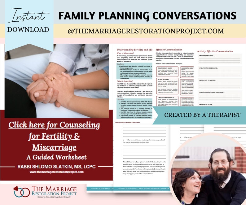 Printable Pregnancy Loss Therapy Worksheets, Trying to Conceive ...