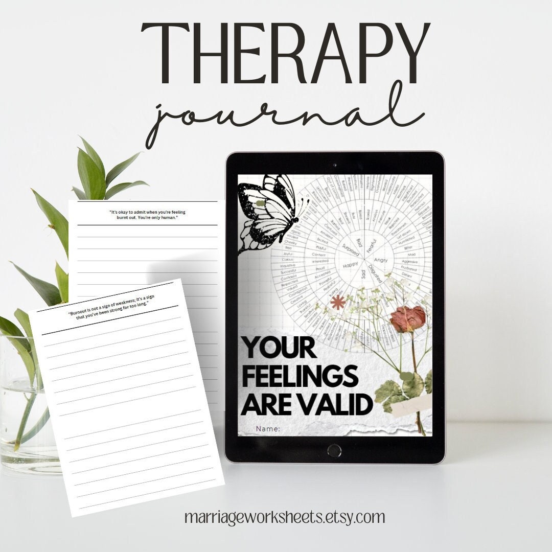 Emotions List Feelings Wheel Daily Reflection Therapy Journal Self Care ...