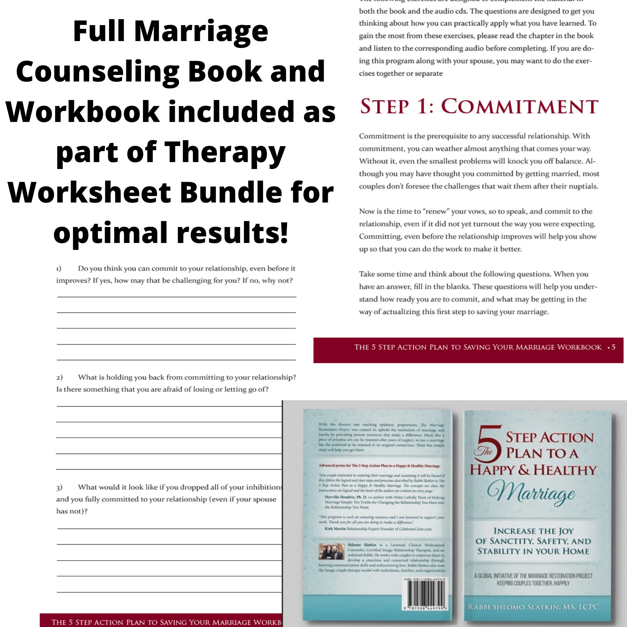 Heal Relationship Therapy Journal Therapy Workbook Communication Tools ...