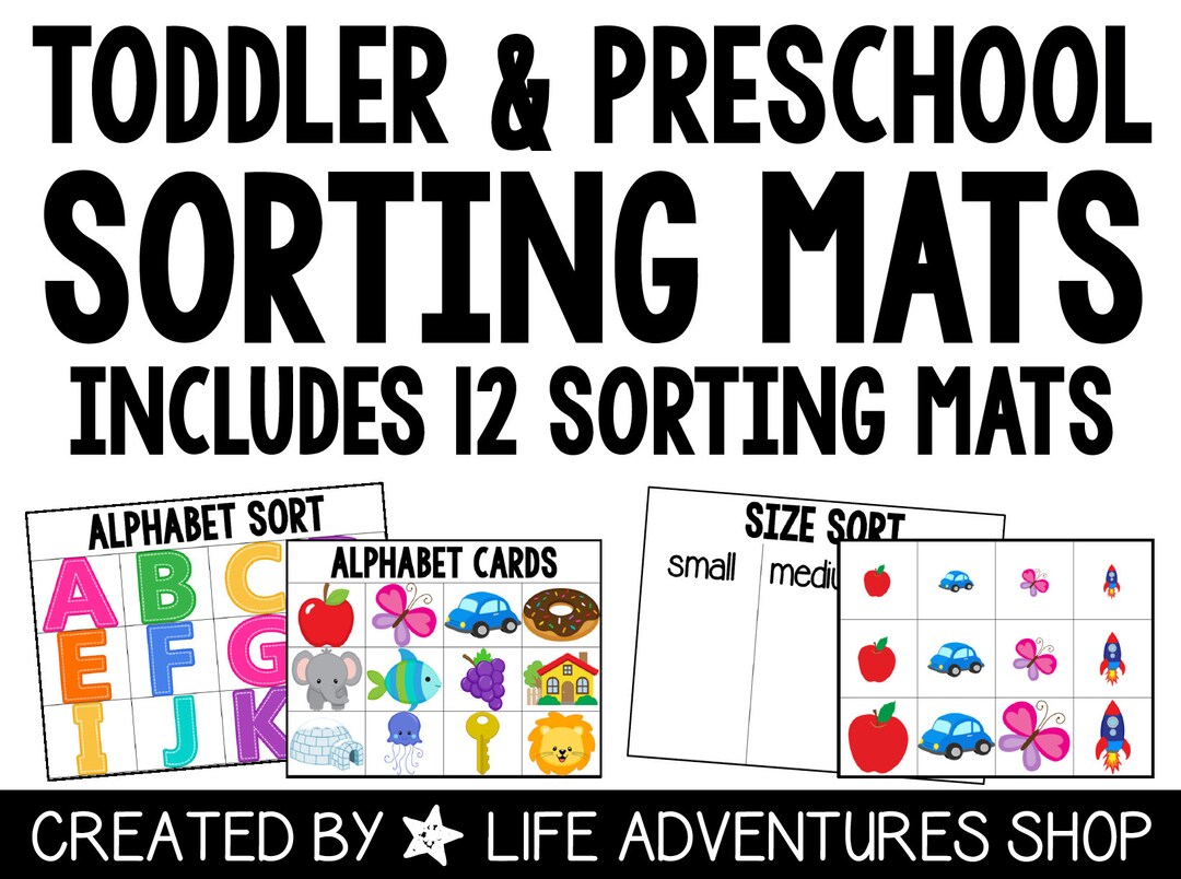 Toddler & Preschool Sorting Mats BUNDLE - Etsy
