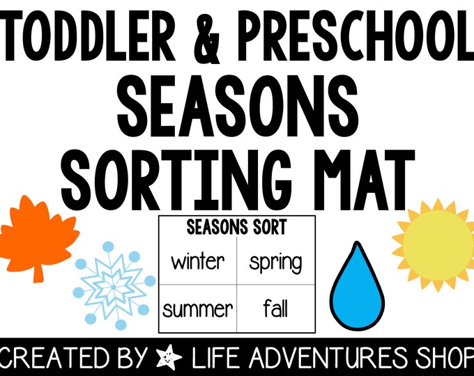 Four Seasons Sorting Mats for Toddlers - Etsy Canada