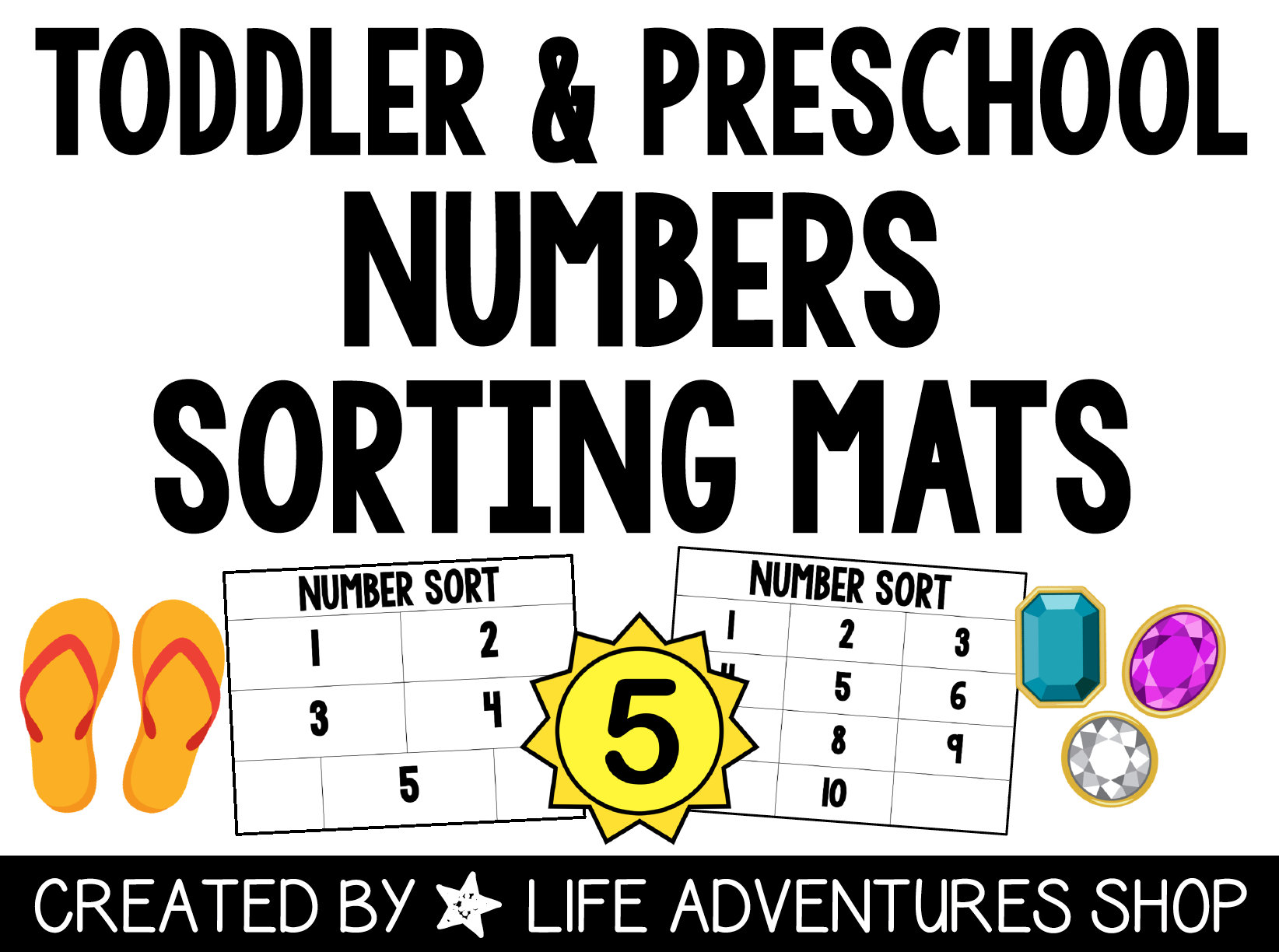 Numbers Toddler and Preschool Learning Sort - Etsy