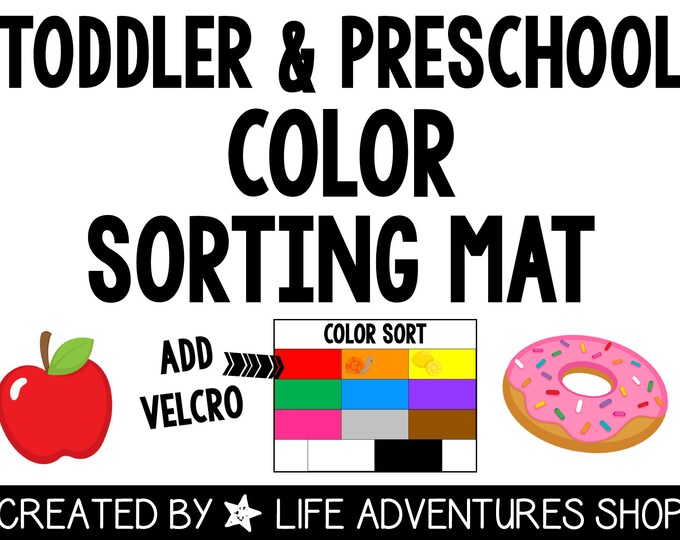 Color Sort Mat Printable-color Sorting Digital Download - Etsy Canada