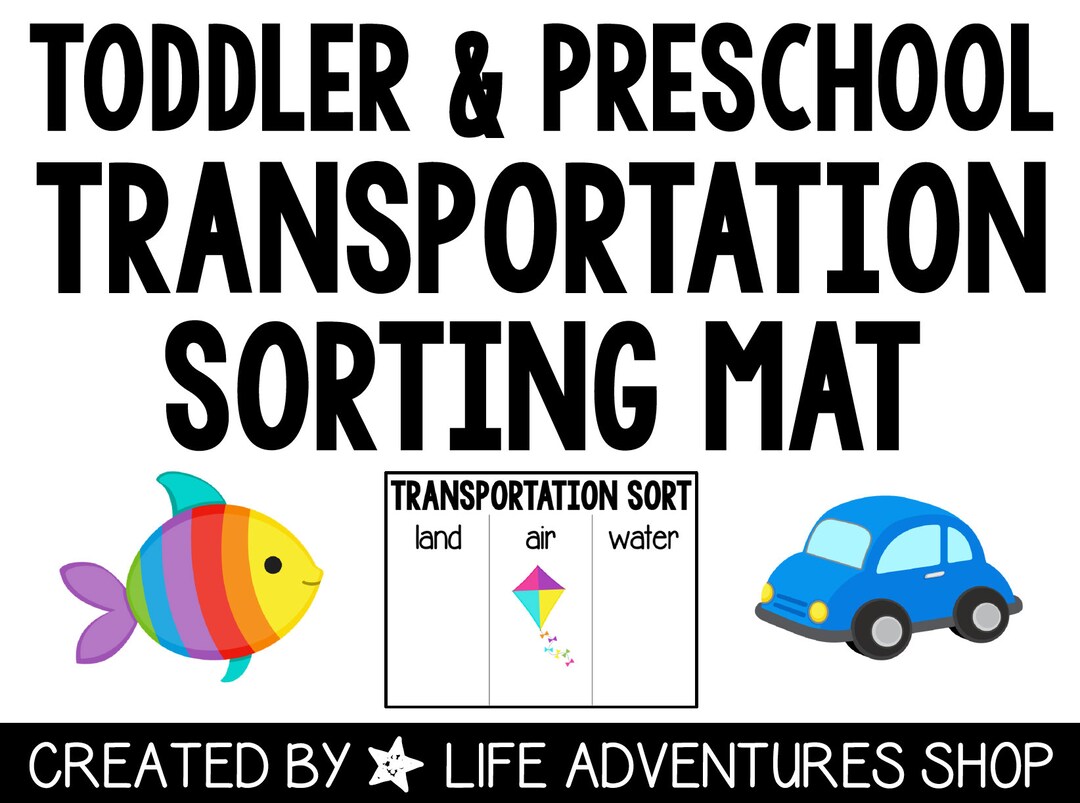 Transportation Toddler and Preschool Sorting Mat - Etsy