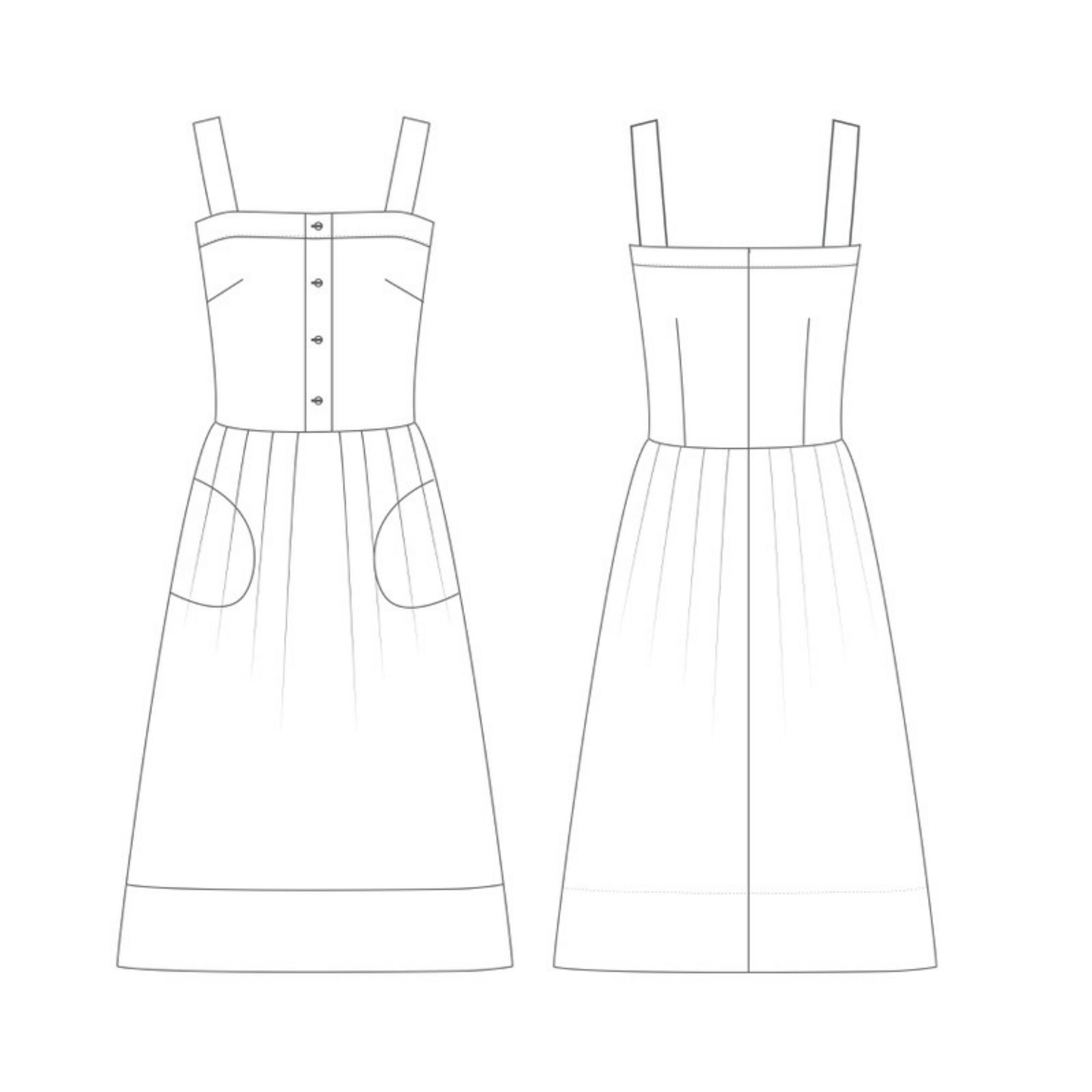SEWING PATTERN the Sun Dress Dress Printed Sewing Pattern - Etsy