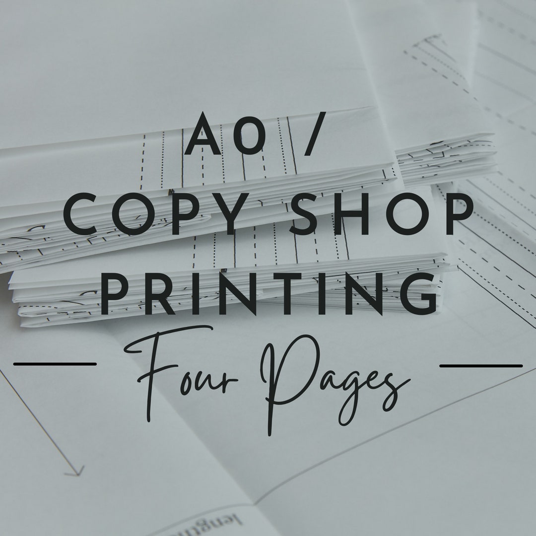 A0 COPY SHOP PRINTING - Four Pages - Etsy