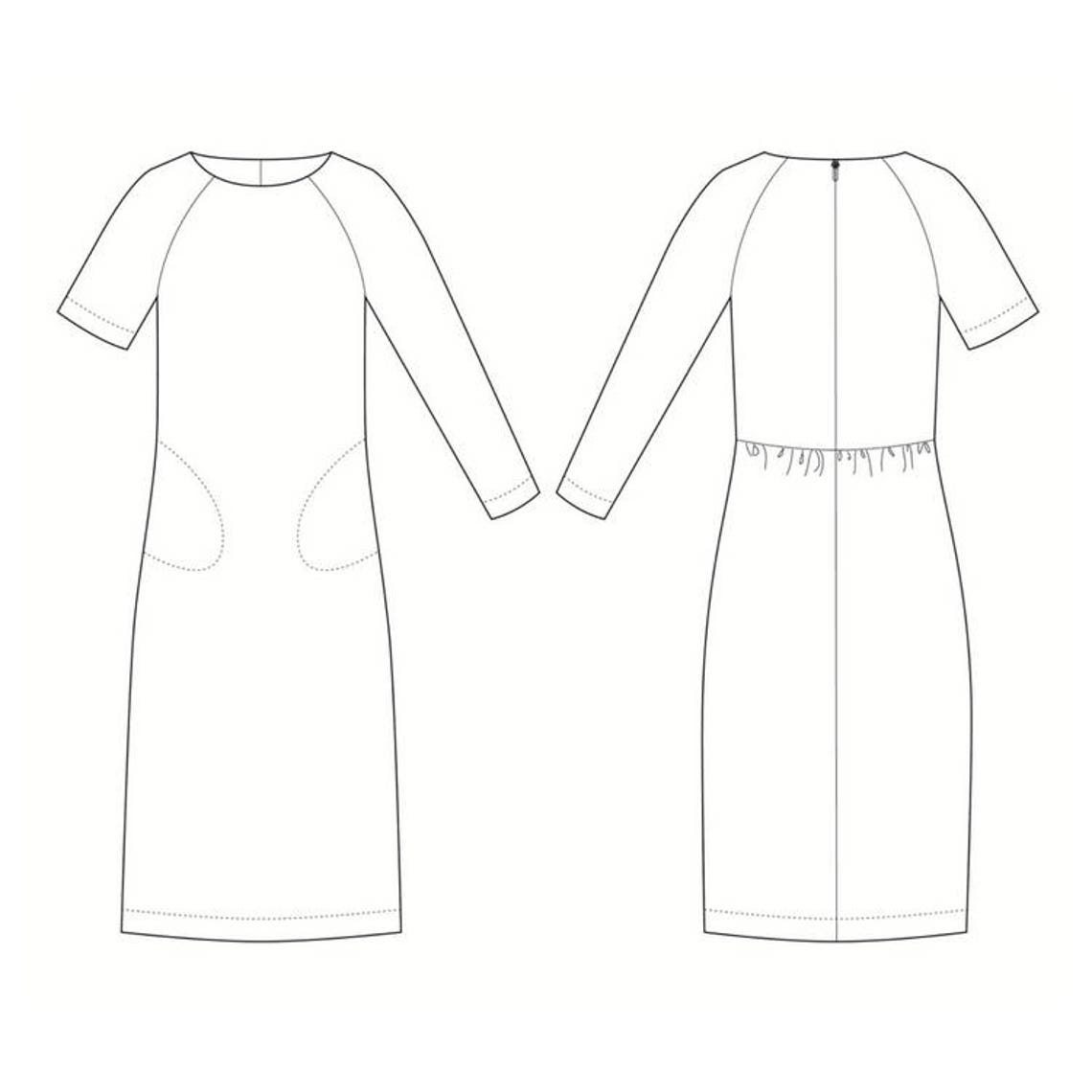 PDF/ Digital Sewing Pattern the Gathered Dress Adult the | Etsy