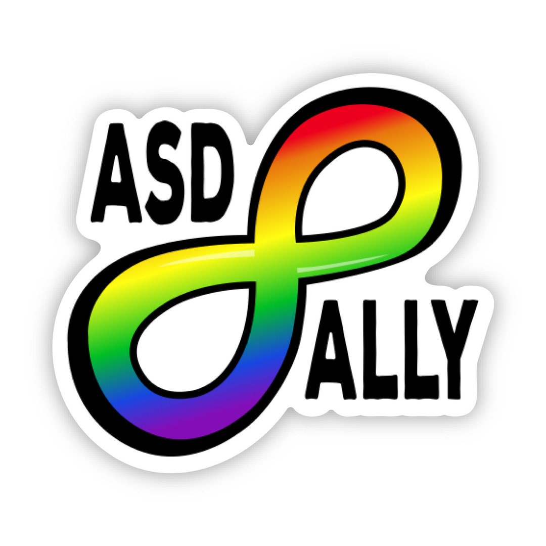 ASD Infinity Ally Sticker - Symbol for ASD (autism Spectrum Disorder ...