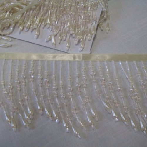 1 X Yard Beaded Fringing Pearl for Home Decor Altered - Etsy