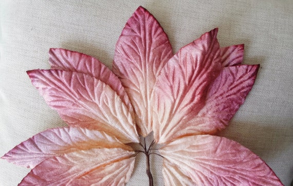 10 X Velvet Leaves Pale Violet Red | Etsy