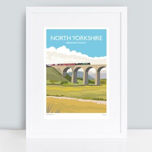 North Yorkshire, Ribblehead Viaduct, England. HAND SIGNED Art Print ...