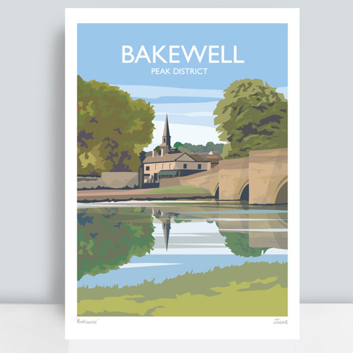 Bakewell Peak District England. HAND SIGNED Art Print/poster - Etsy