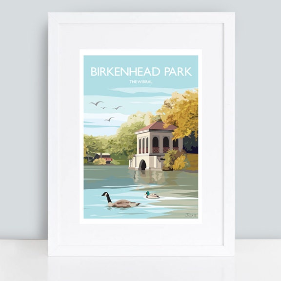 Birkenhead Park Wirral Merseyside. Art Print/poster by Julia - Etsy