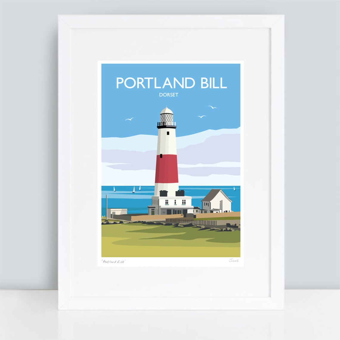 Portland Bill Dorset. HAND SIGNED Art Print/Travel Poster by | Etsy