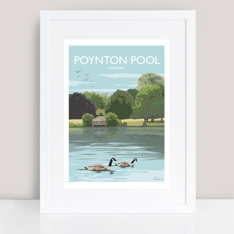 Poynton Pool Cheshire. Art Print/Poster by Julia Seaton. | Etsy