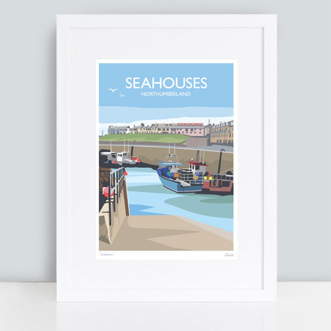 Seahouses Northumberland. HAND SIGNED Art Print/travel Poster - Etsy