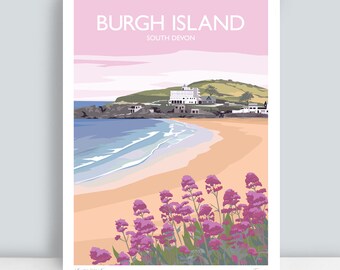 Salcombe, South Devon. HAND SIGNED Art Print/travel Poster by Julia S ...