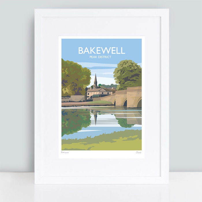 Bakewell Peak District England. HAND SIGNED Art Print/poster - Etsy