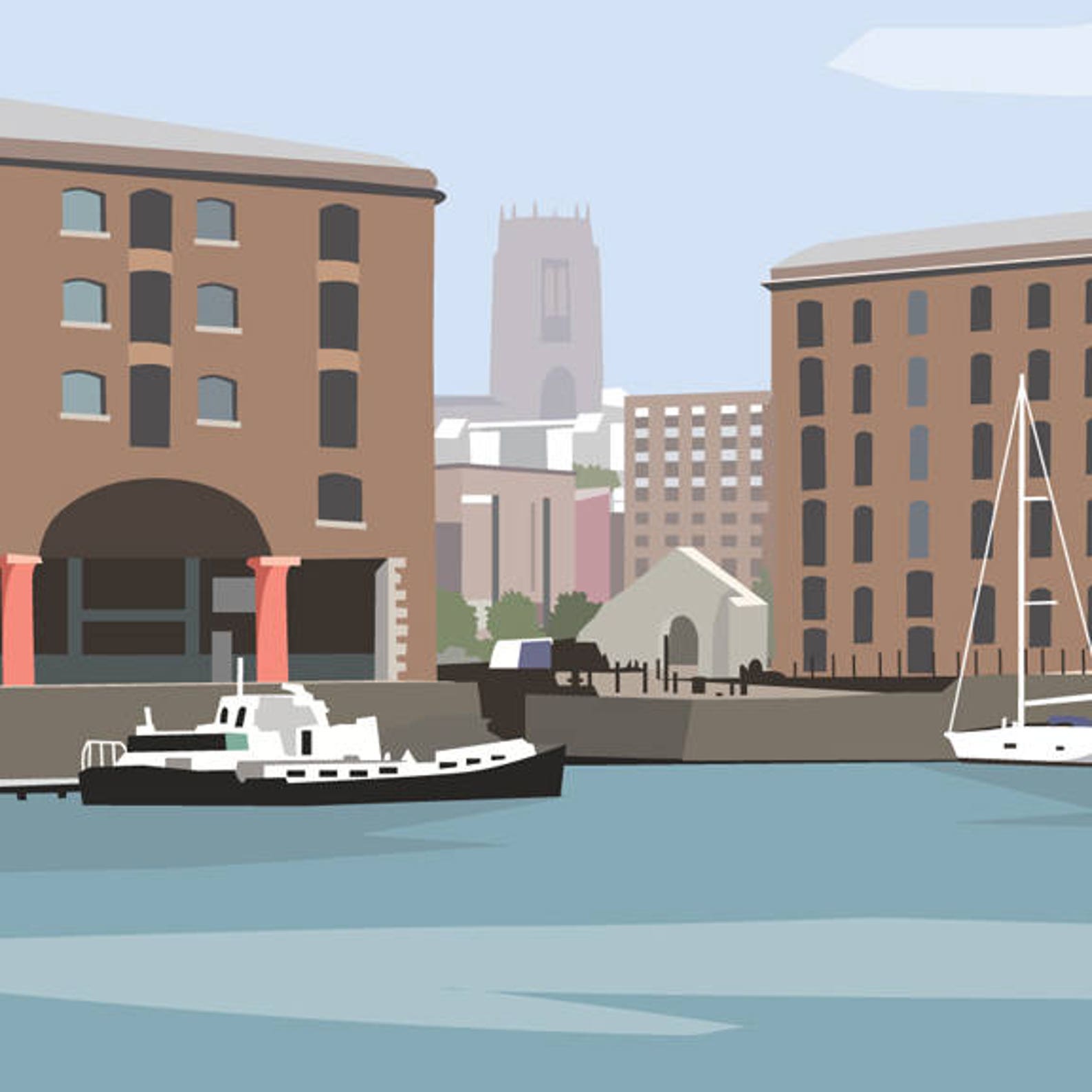 Liverpool Print Albert Dock Liverpool. Art Print/poster by - Etsy UK