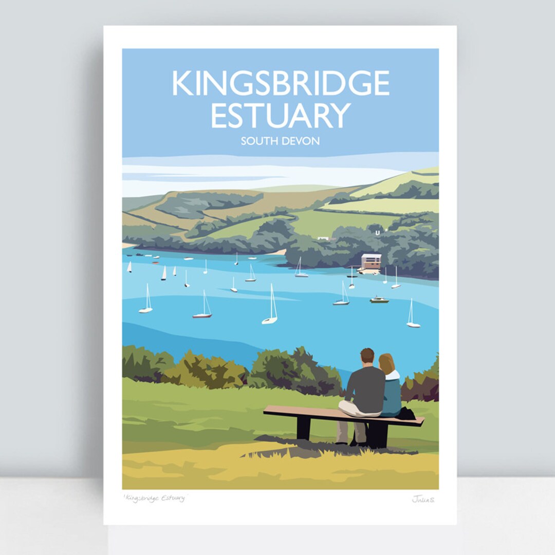 Kingsbridge Estuary South Devon. HAND SIGNED Art Print/travel - Etsy