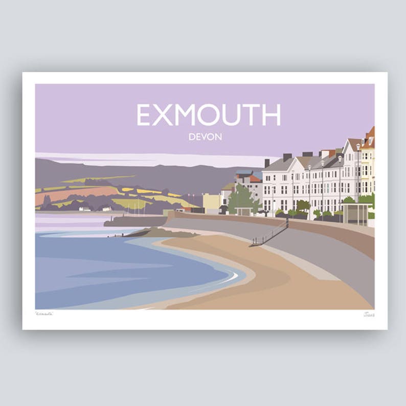 Exmouth Devon. Landscape Print. HAND SIGNED Art Print/travel - Etsy