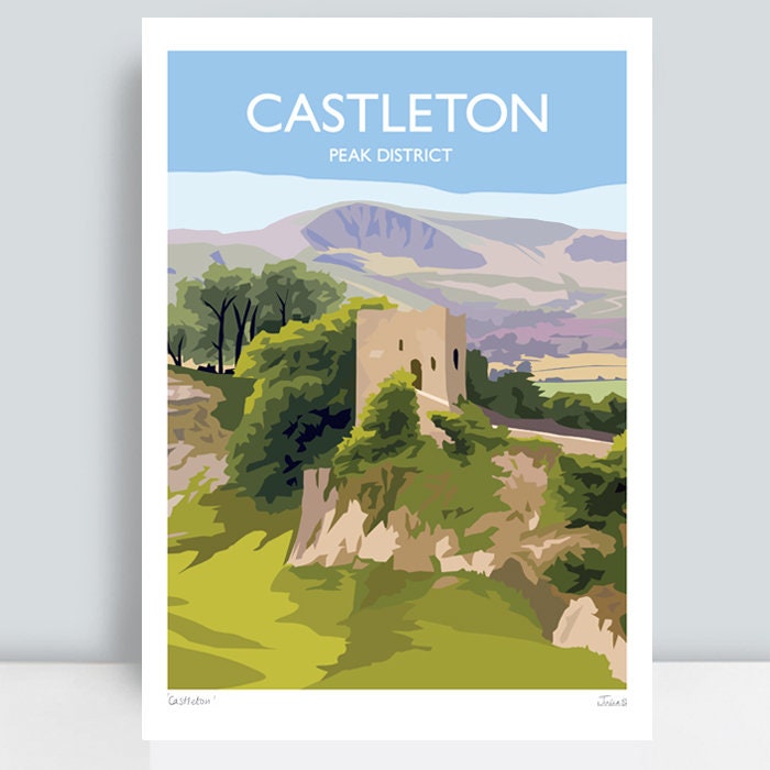 Castleton Peak District England. HAND SIGNED Art - Etsy UK