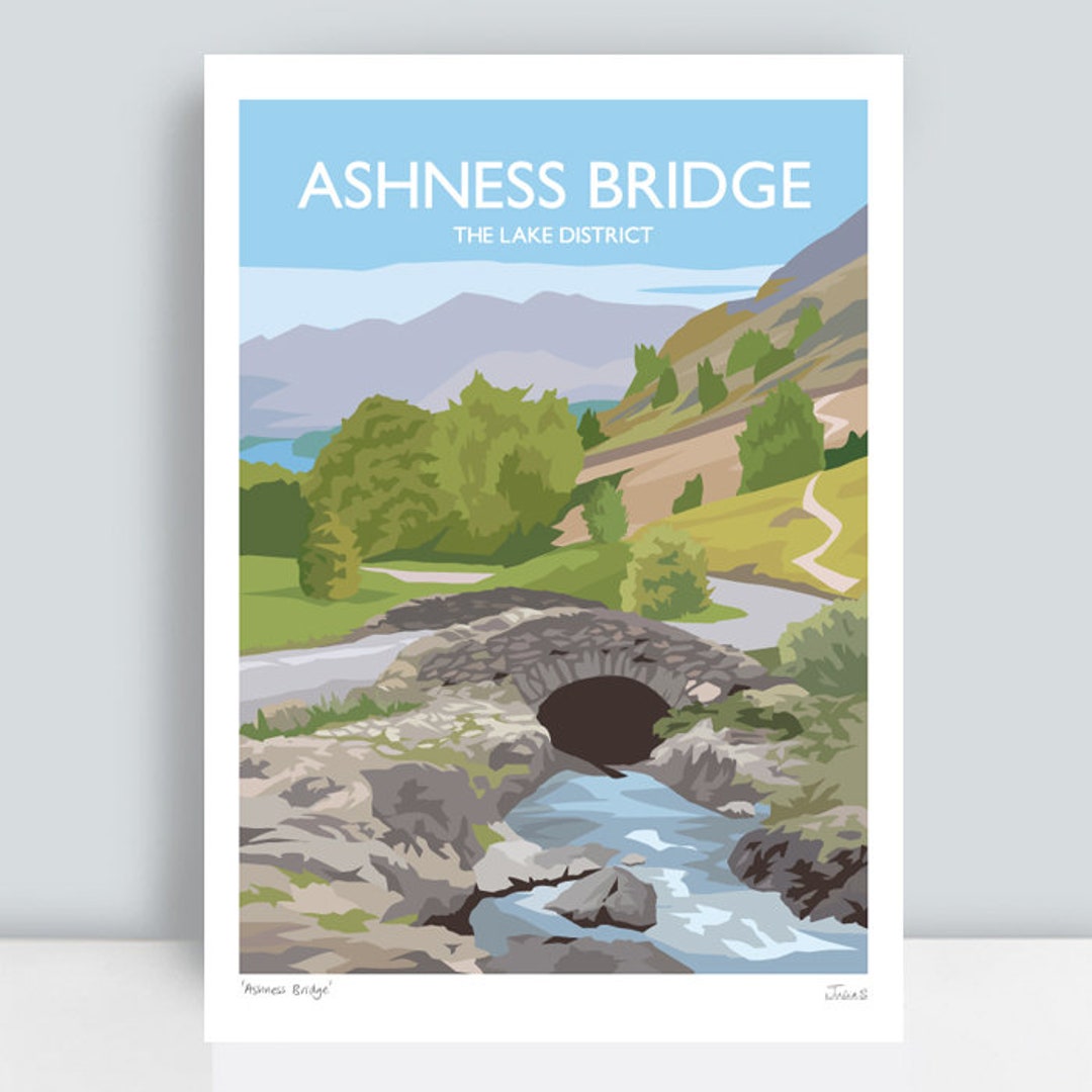 Ashness Bridge, the Lake District Print, Cumbria, England. Art Print ...
